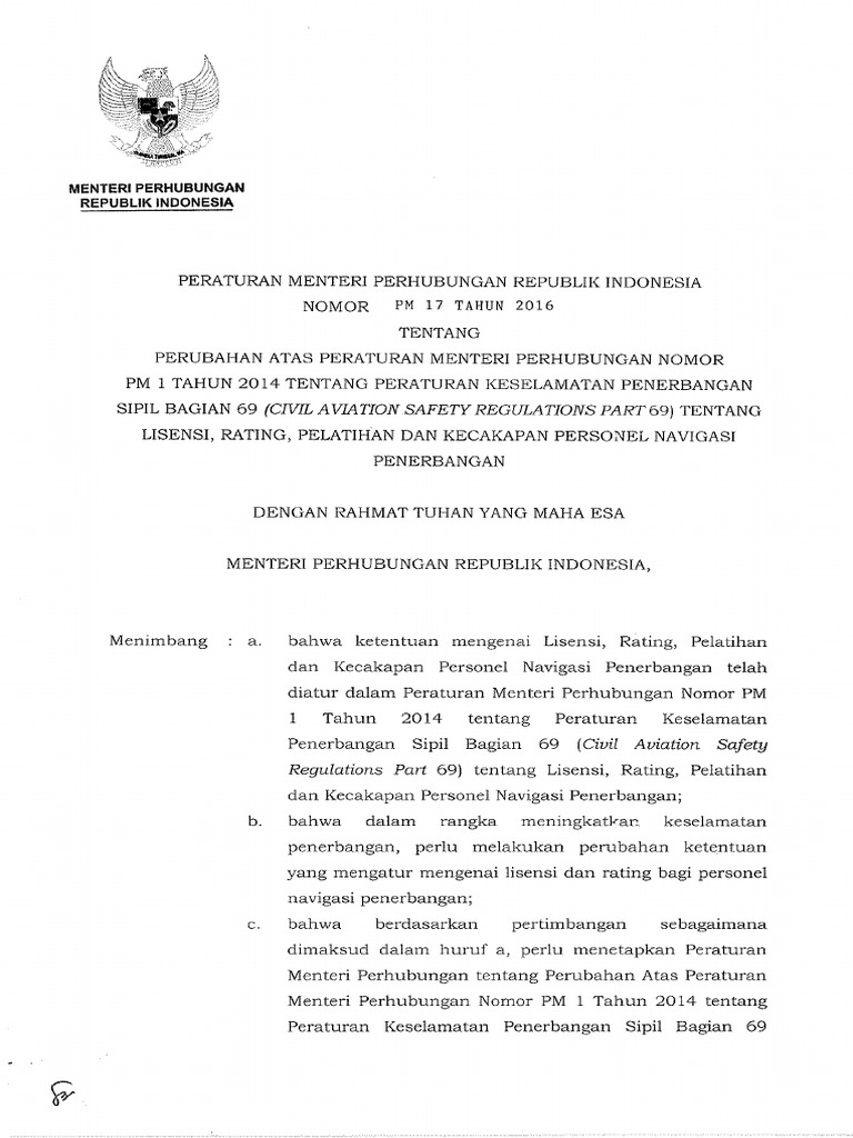 CASR Part 69 - ANS Personnel Licensing - First Amdt | PDF