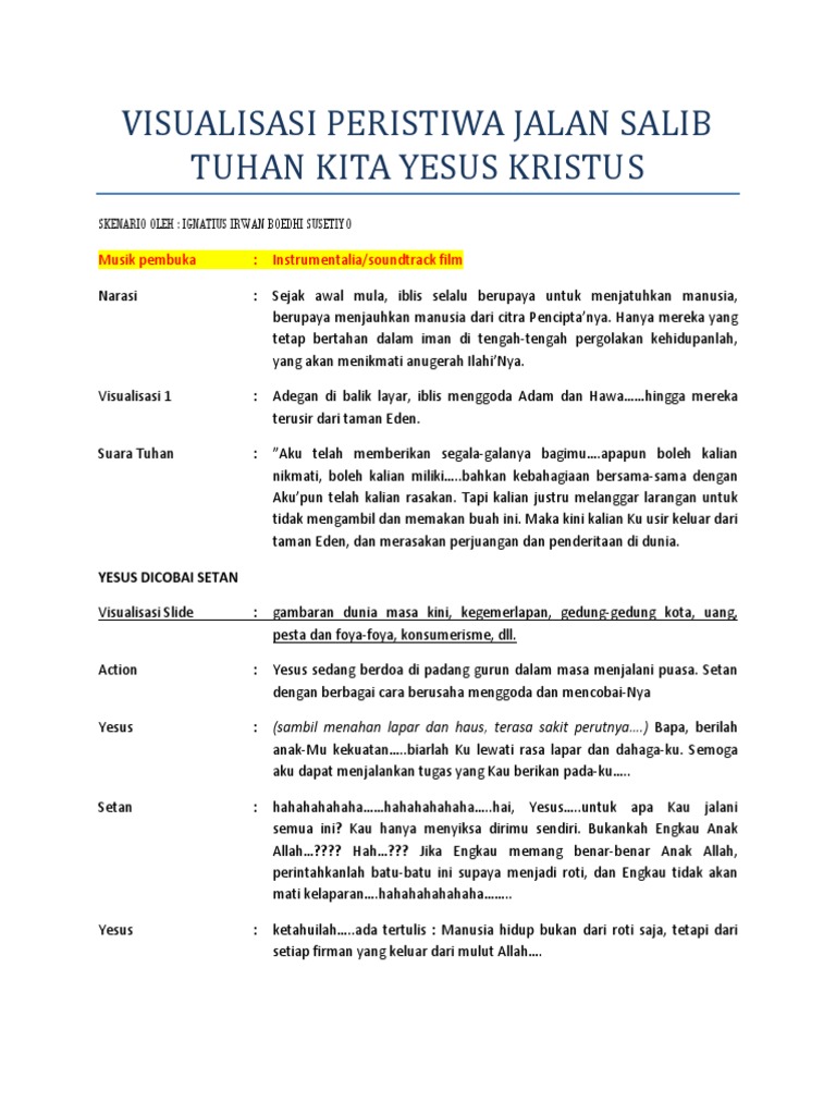 Visualisasi Peristiwa Jalan Salib Tuhan Kita Yesus Kristus | PDF
