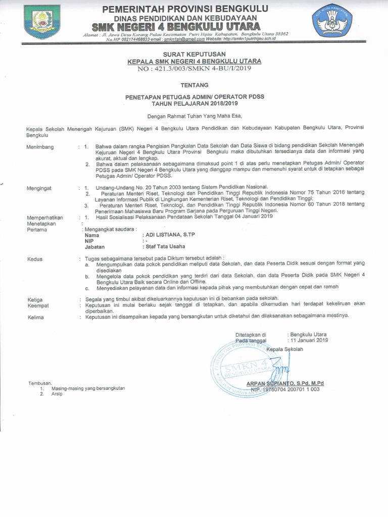 SK Operator PDSS 2019 | PDF