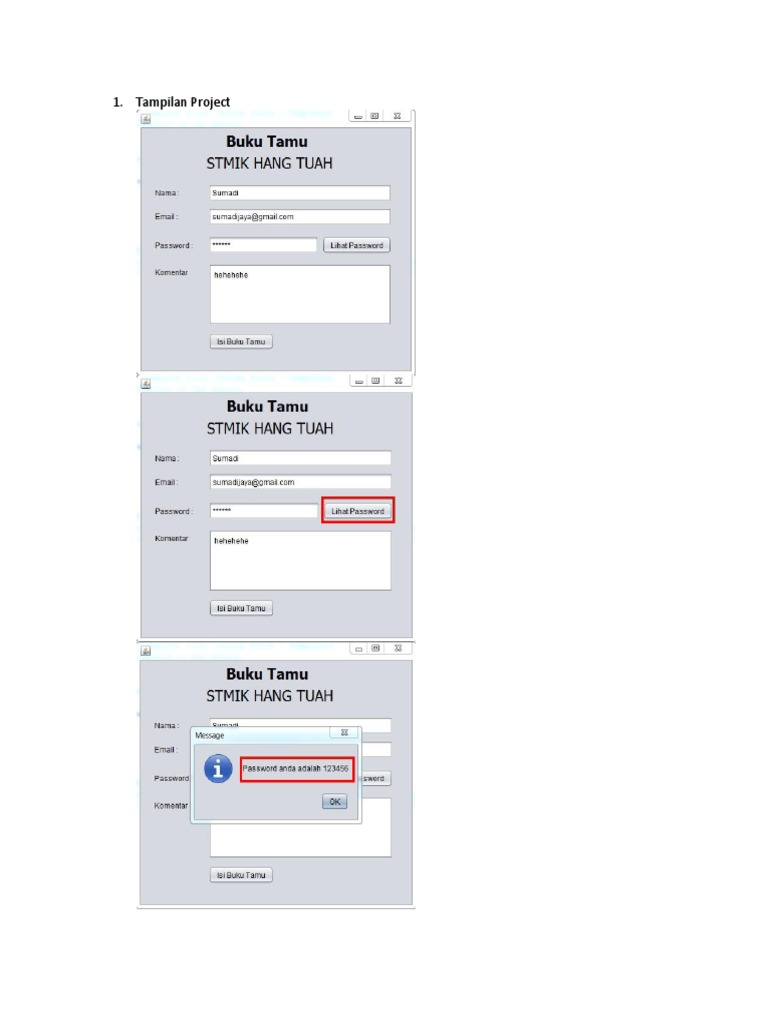 Membuat Buku Tamu Menggunakan Netbeans | PDF | Java Platform | Programming Paradigms
