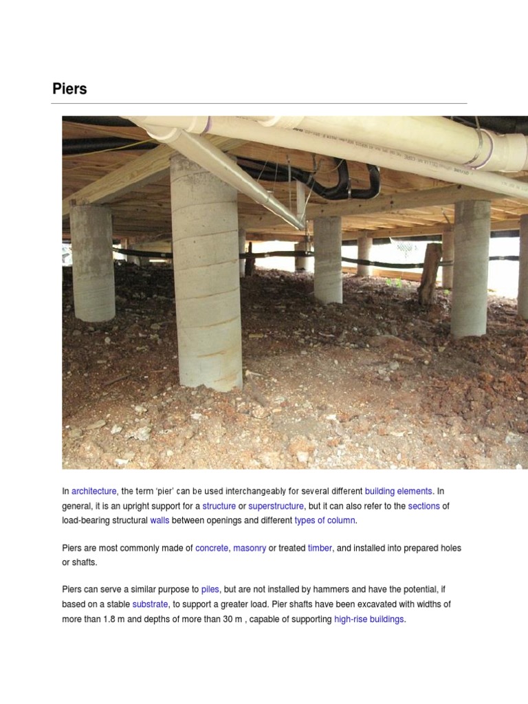 Piers: Architecture Building Elements Structure Superstructure Sections ...