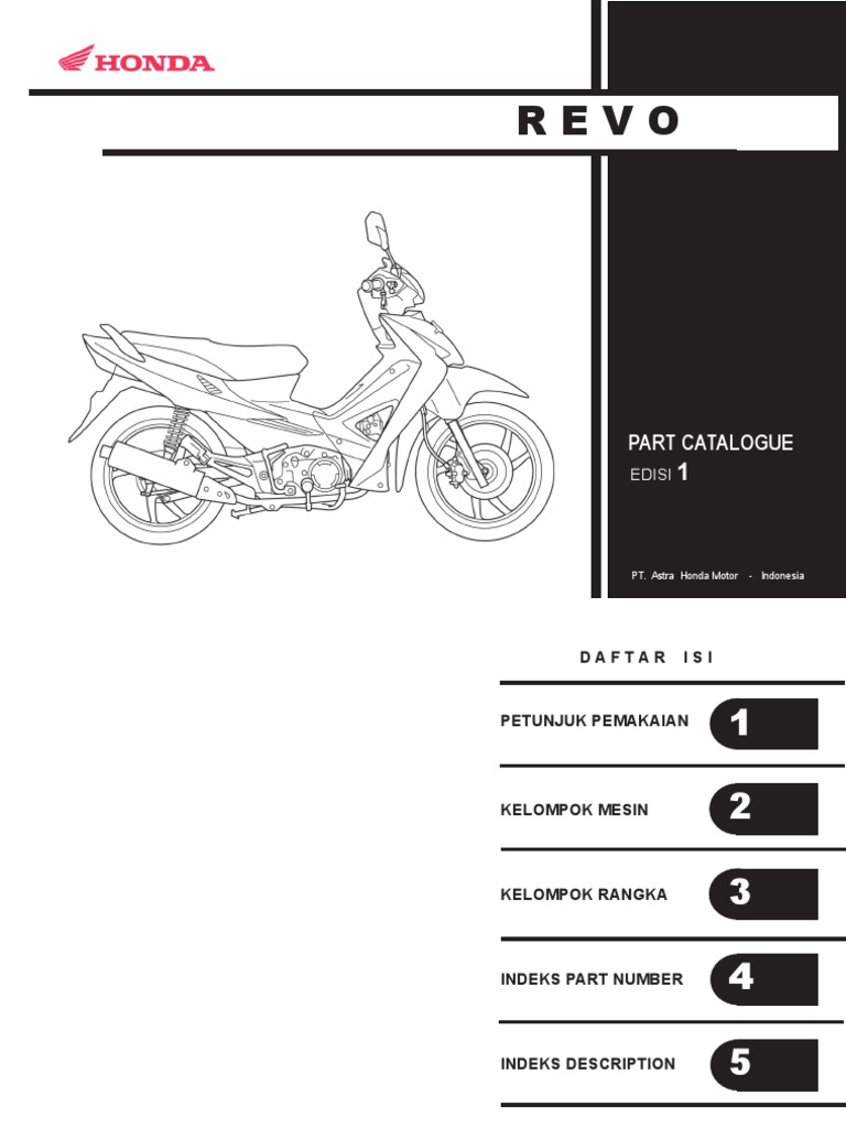 Part Catalog Honda Revo-100 Preview PDF | PDF