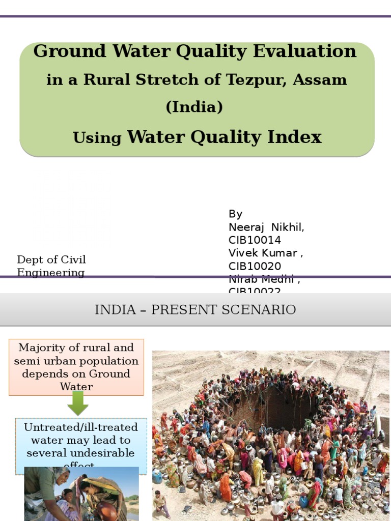 Ground Water Quality Evaluation Ground Water Quality Evaluation | PDF ...