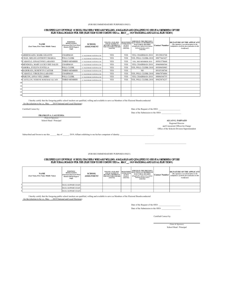 Comelec Sample | PDF | Government Agencies | Elections