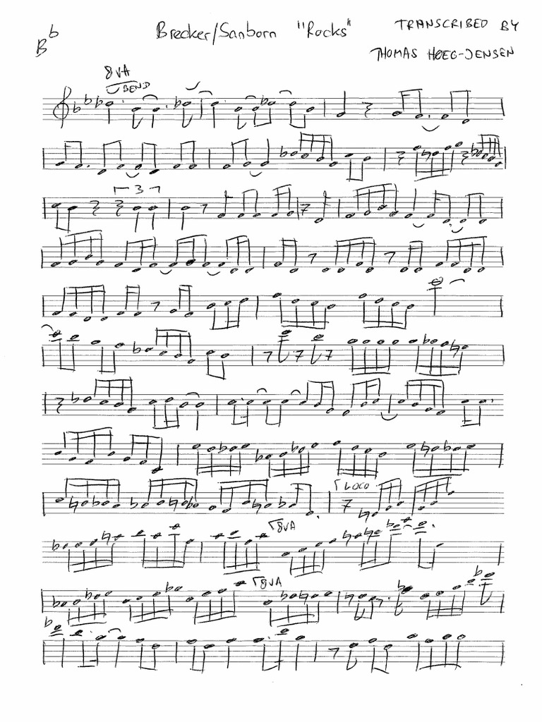 Michael Brecker David Sanborn Rocks PDF | PDF