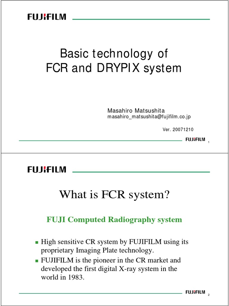 Fujifilm FCR | PDF | Medical Imaging | Imaging