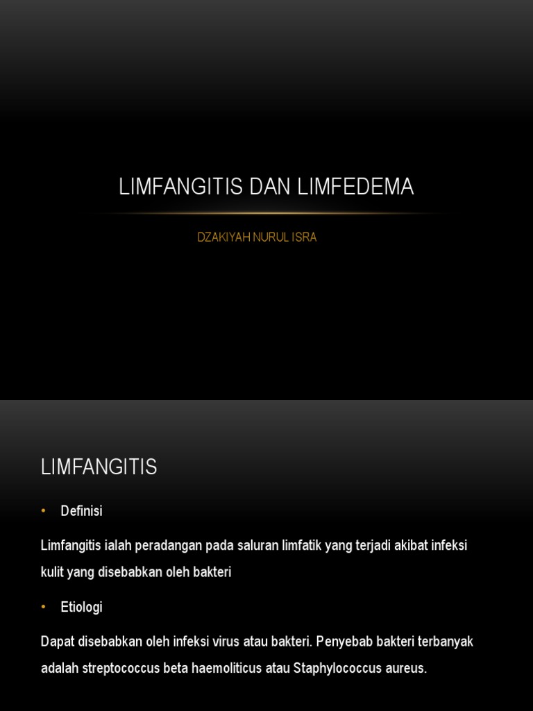 Limfangitis Dan Limfedema | PDF