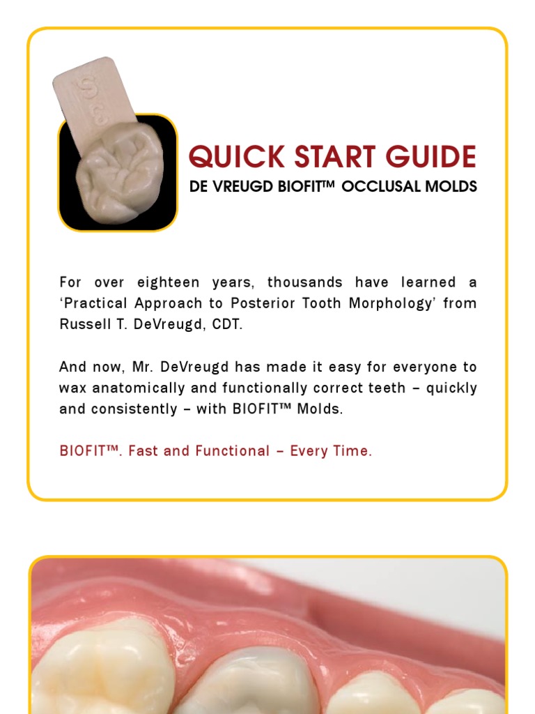 Biofit Occlusal Form Start Guide | PDF | Prosthodontics | Dentistry