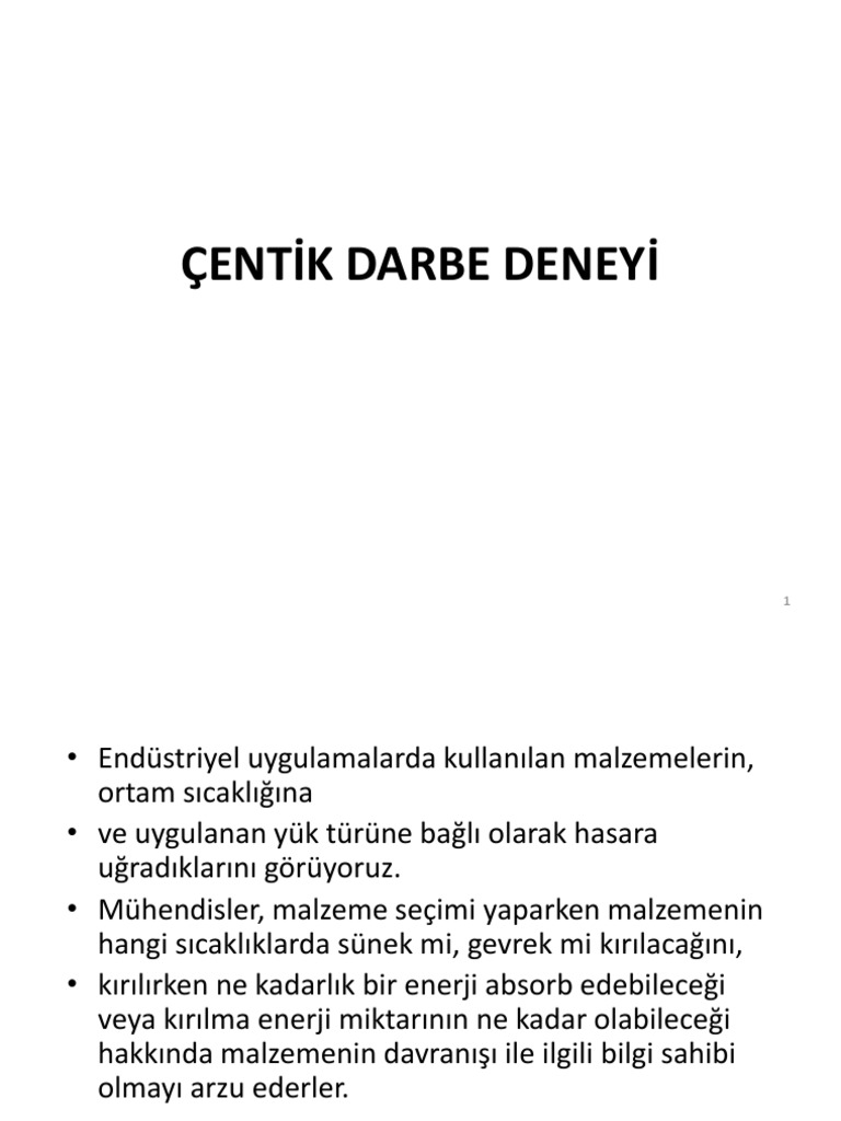 Darbe Deneyleri | PDF