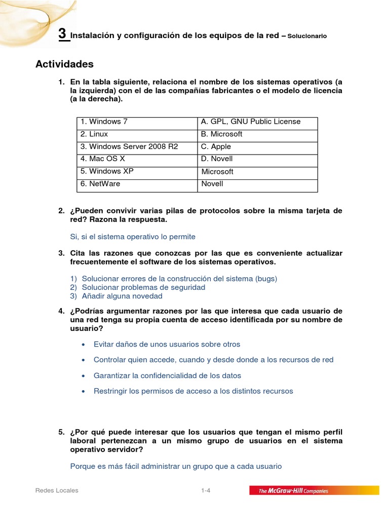REDES UD03 Ejercicios | PDF | Dirección IP | Red de computadoras