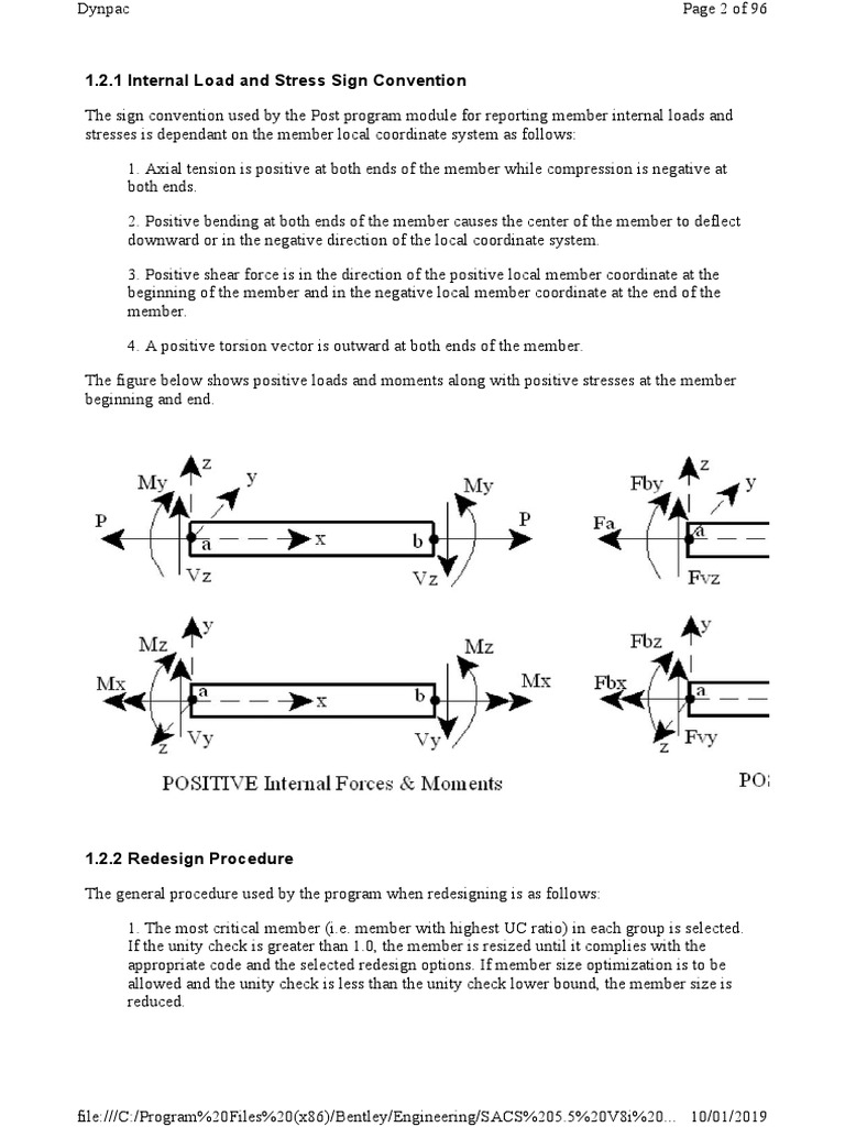 1.2.1 Internal Load and Stress Sign Convention | PDF