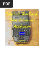 Module 1, Machine Shorthand | PDF | Shorthand | Computer Keyboard