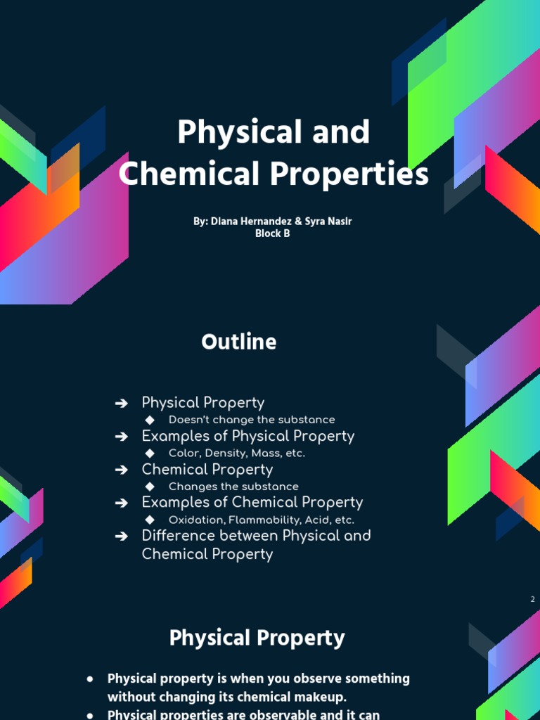 Understanding Physical vs Chemical Properties | PDF | Chemical ...