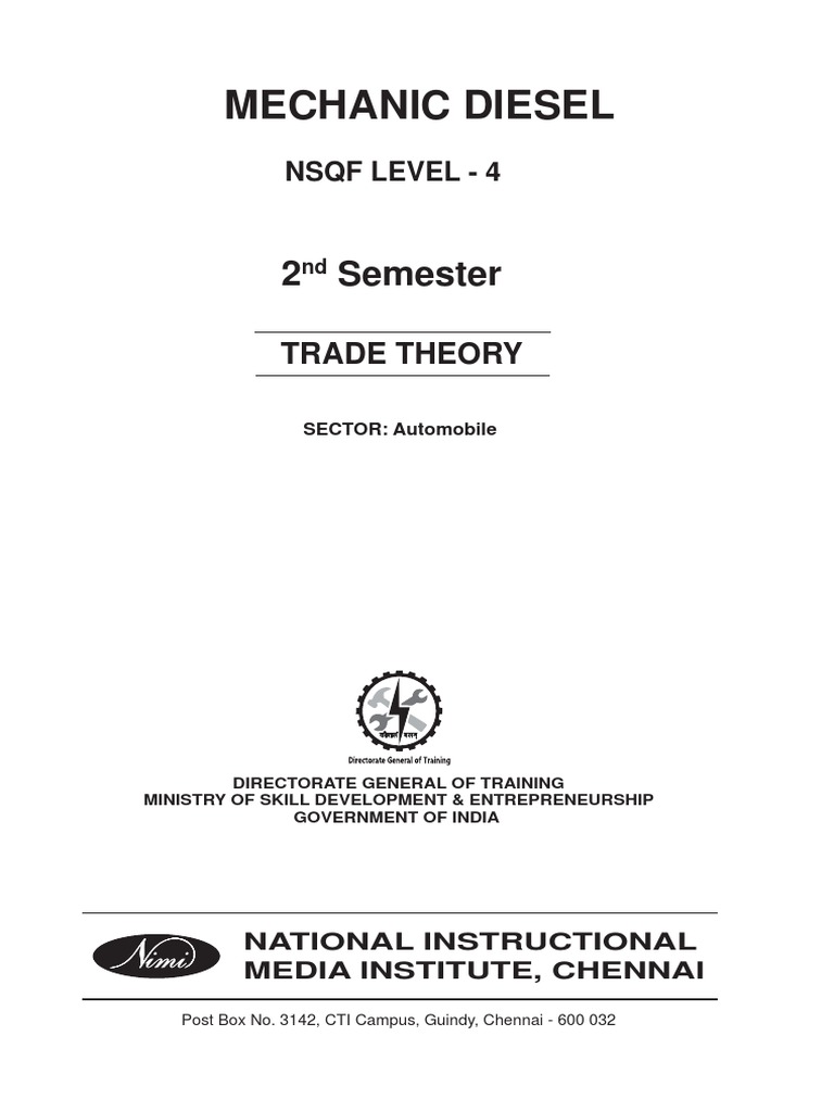 Mechanic Diesel 2nd Sem | PDF | Internal Combustion Engine | Turbocharger