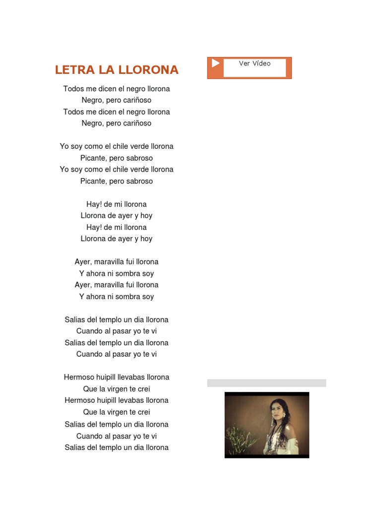 Letra La Llorona | PDF