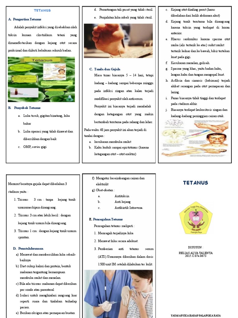 Leaflet Penyakit Tetanus | PDF
