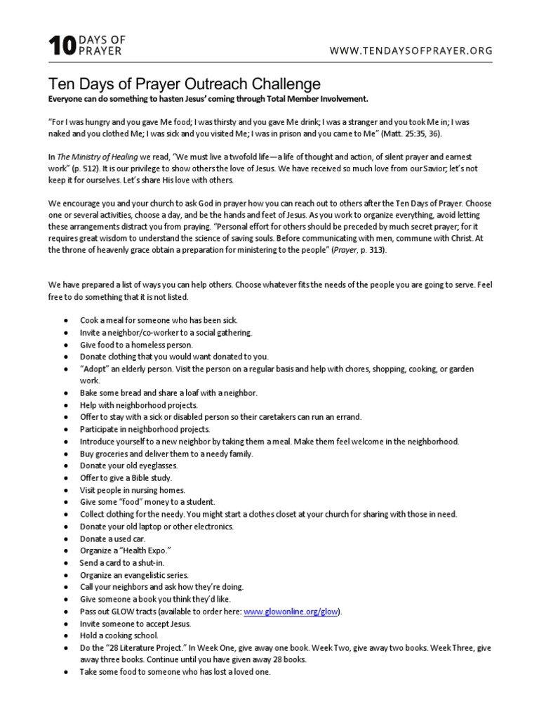 C 2019 Outreach Challenge | PDF | Jesus | Prayer