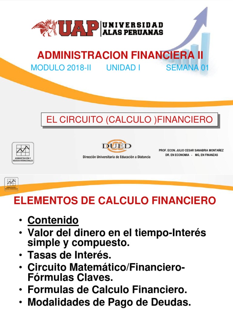 SEMANA 01 Formulas Pa Ejercicios | PDF | Tasas de interés | Interés
