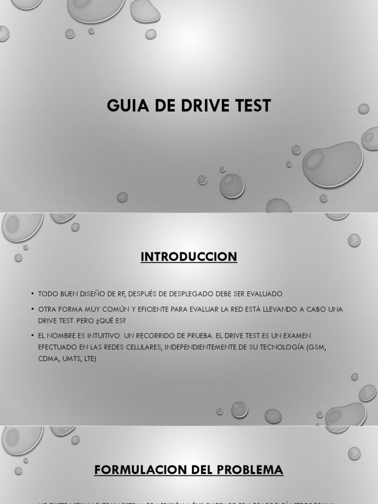 Guia de Drive Test | PDF | Telecomunicaciones móviles | Gestión de ...
