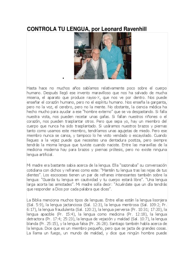 Controla Tu Lengua Ravenhill | PDF | Salmos | Cristo (título)