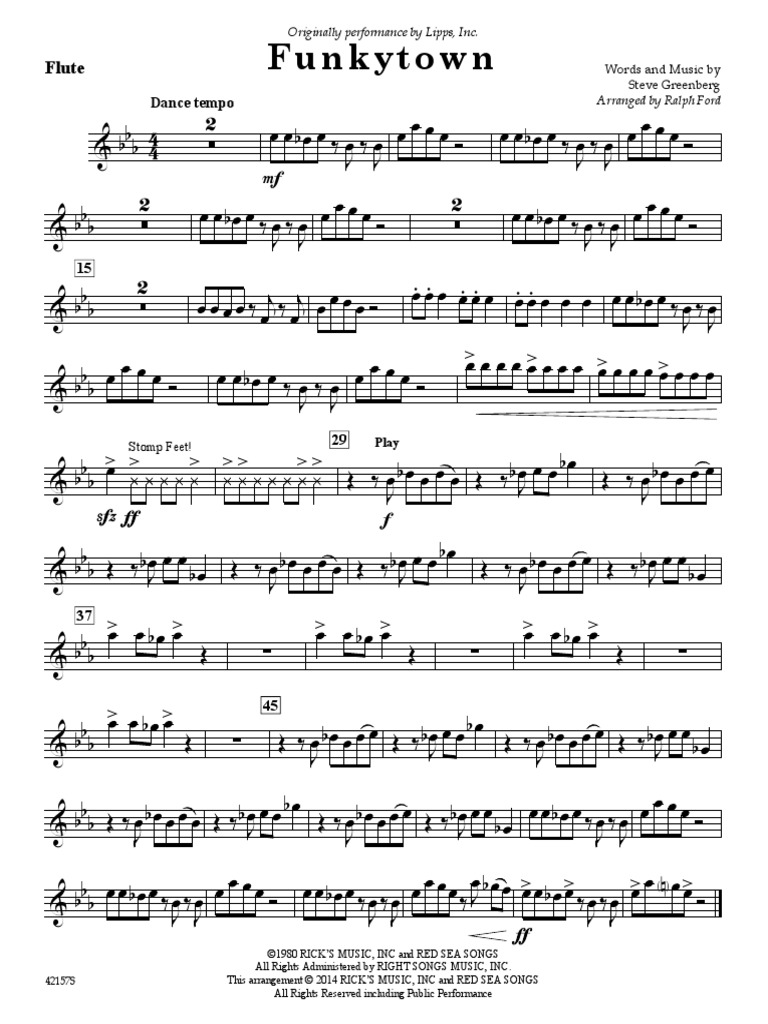 Funky Town Guitar Chords