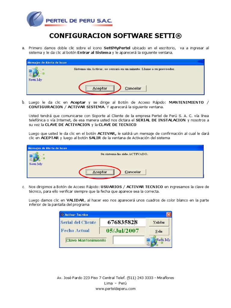 Configuracion Del Sistema Setti | PDF | Usuario (informática ...