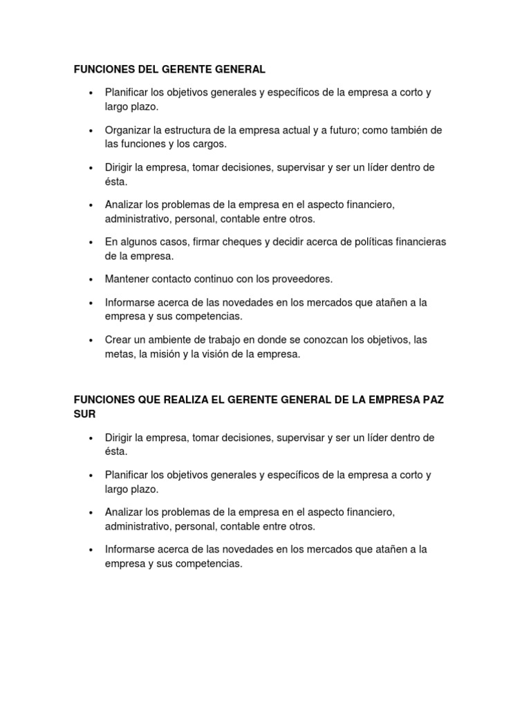 Funciones Del Gerente | PDF | Gestión de recursos humanos | Marketing