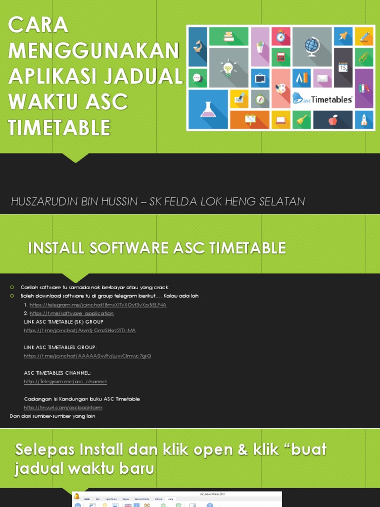 Manual Penggunaan ASC Timetable | PDF