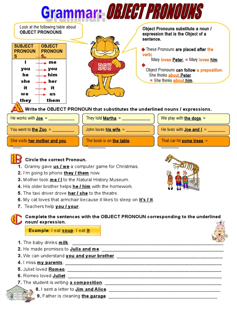 Object Pronouns | PDF | Object (Grammar) | Pronoun