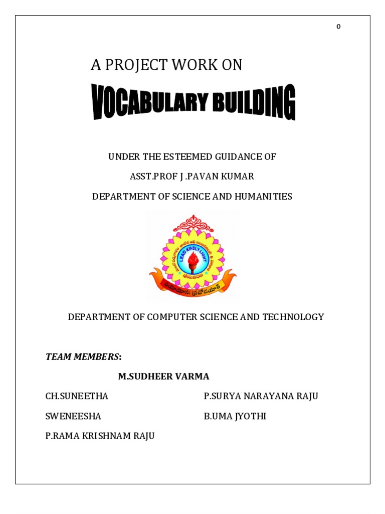 English Mini Project | PDF | Vocabulary | Linguistics