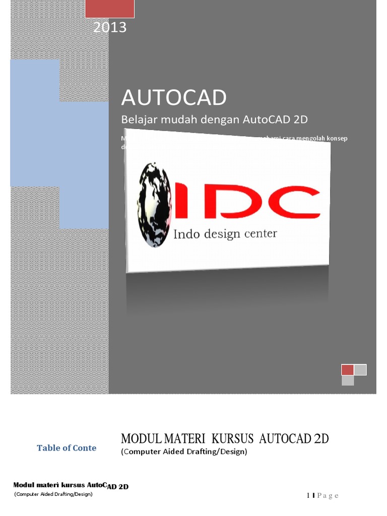 Modul Kursus Autocad 2D PDF | PDF