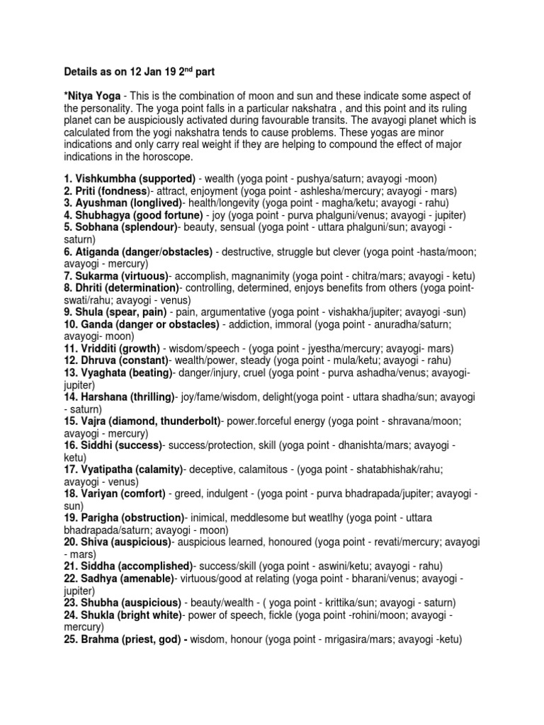 Nitya Yoga | PDF | Divination | Ancient Science