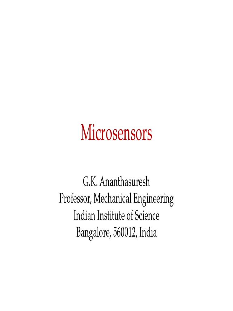 Micro Sensors | PDF | Adsorption | Accelerometer