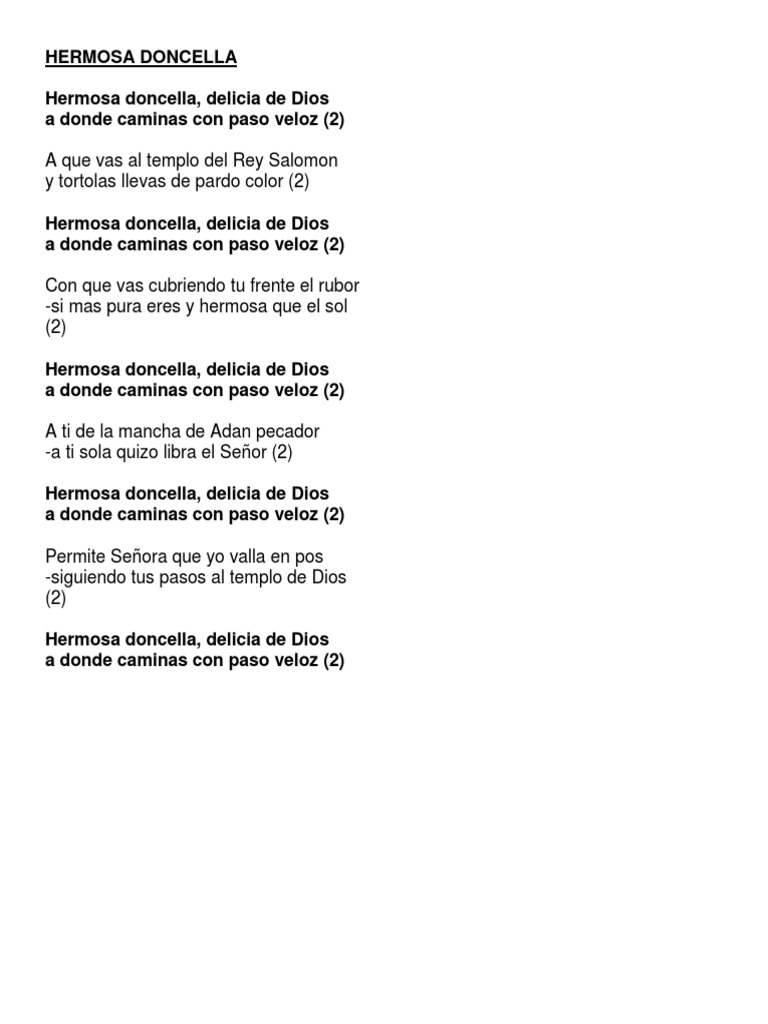 Hermosa Doncella | PDF | María, madre de Jesús | Oración