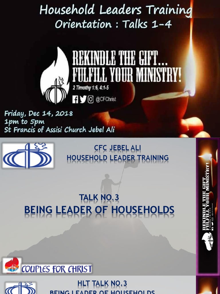 CFC - House Hold Leader Training Talk 3 | PDF