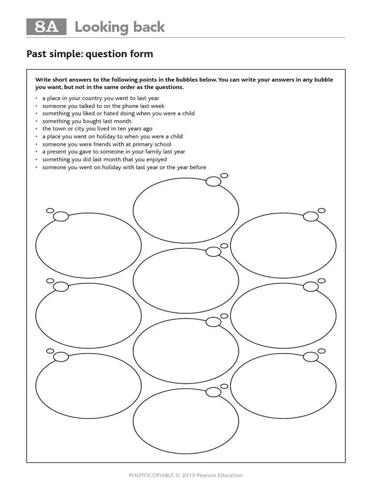 Looking Back: Past Simple: Question Form | PDF
