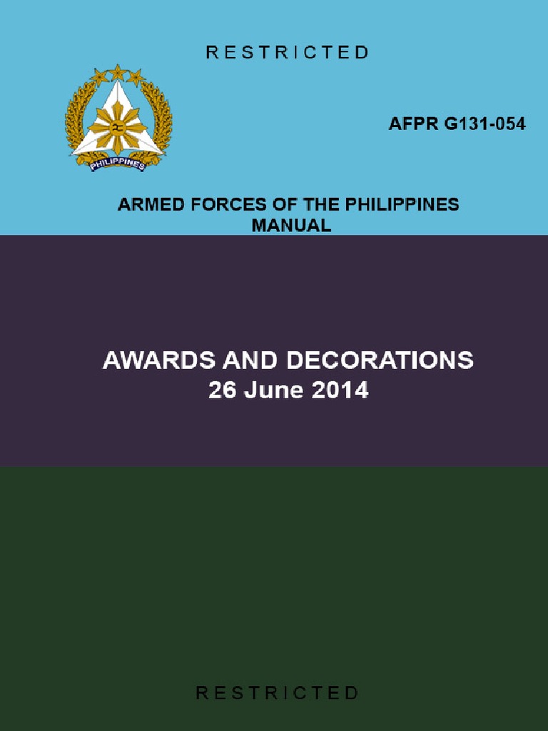 The AFP Awards and Decorations Manual: Guiding Principles, Procedures ...