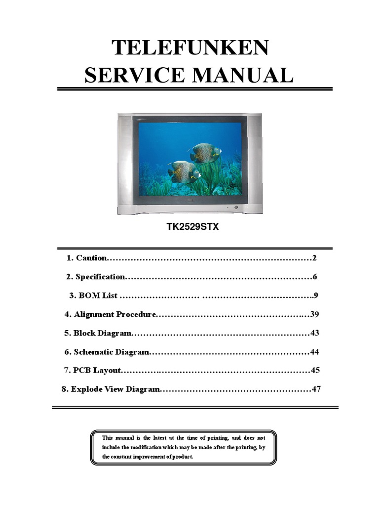 Telefunken TK2529STX PDF | PDF | Computers | Technology & Engineering