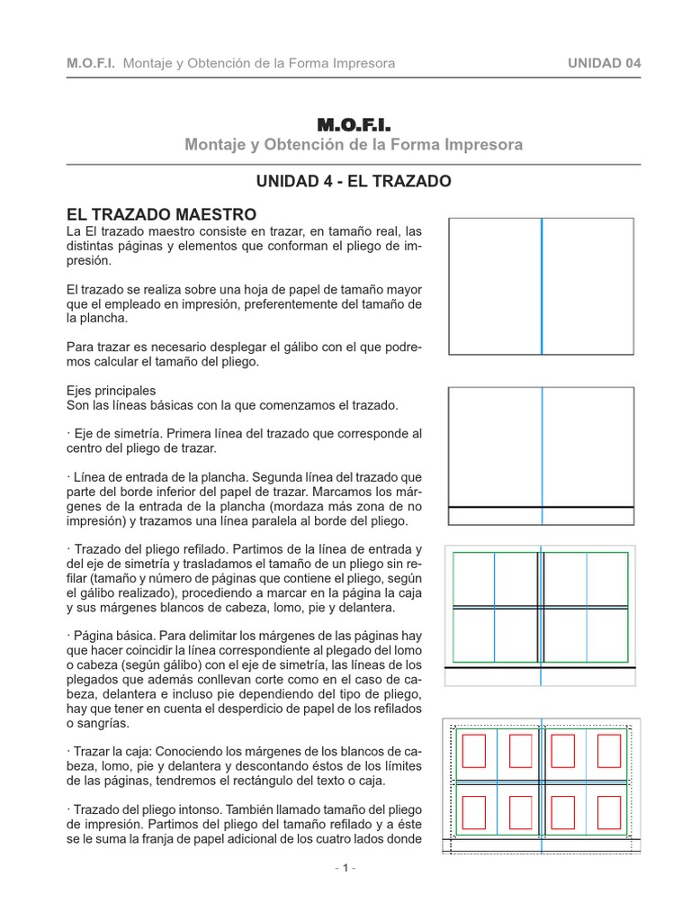 Trazado y Tamaño de Pliegos de Impresión | PDF | Papel | Impresora ...