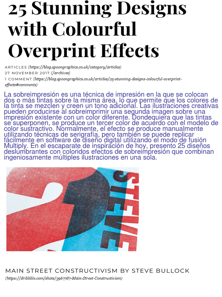 25 Stunning Designs With Colourful Overprint Effects | PDF