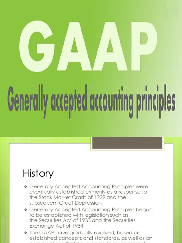 GAAP | PDF | Financial Statement | Accounting
