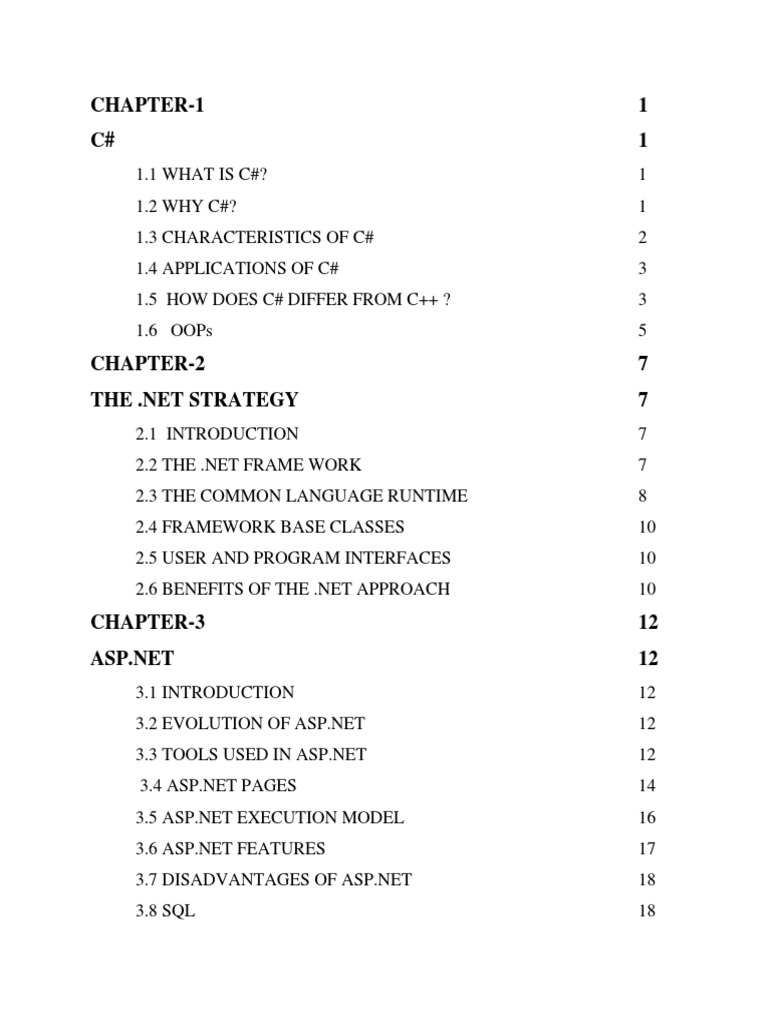 C# and .NET Framework Guide | PDF