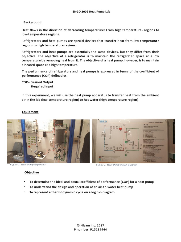 Heat Pump Lab Sheet | PDF | Heat Pump | Refrigerator