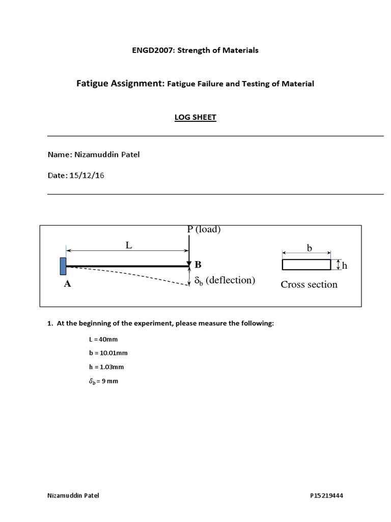 Fatigue Testing Report | PDF | Fatigue (Material) | Fracture