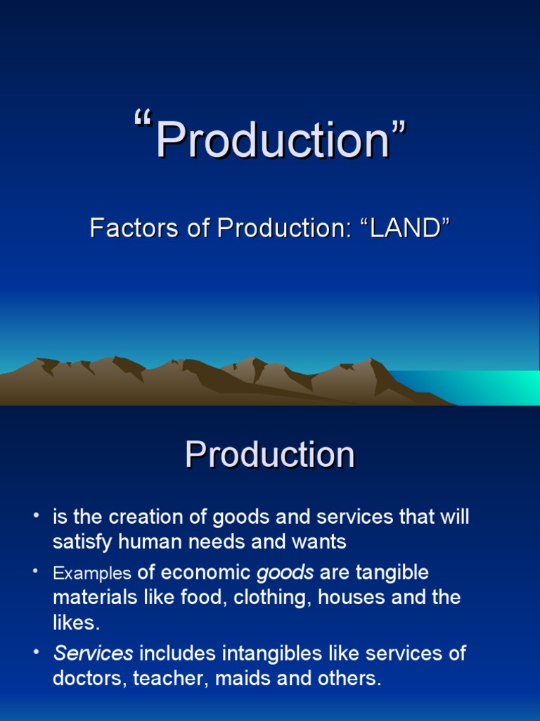 Land | PDF | Economies | Economics