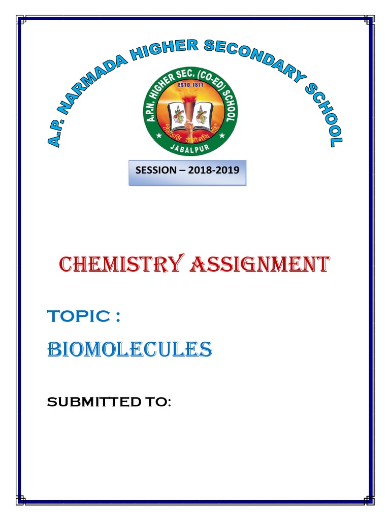 Biomolecules Chemistry Assignment | PDF | Biomolecules | Biomolecular ...