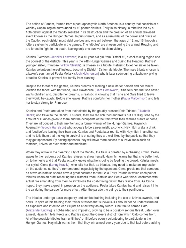 The Nation of Panem | PDF | Leisure | Violence