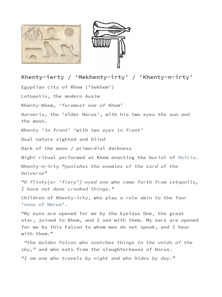 Khenty Khem | PDF | Horus | Ancient Egypt