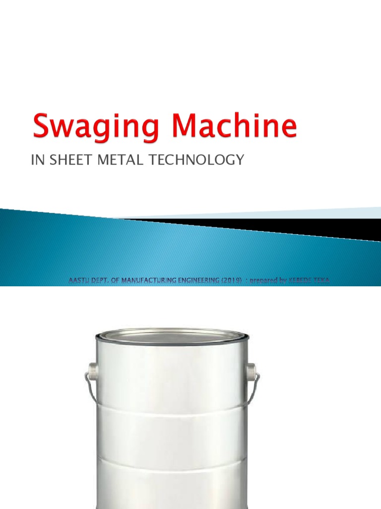 Swaging Machine | PDF | Sheet Metal | Machines