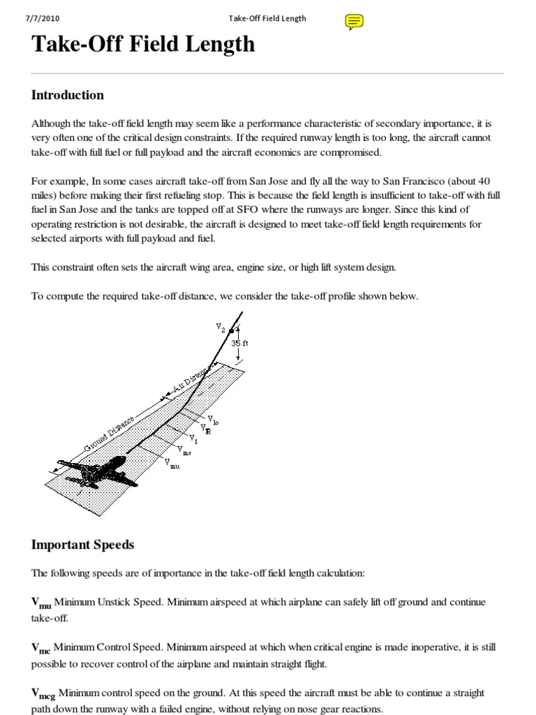 Take-Off Field Length | PDF | Takeoff | Aircraft